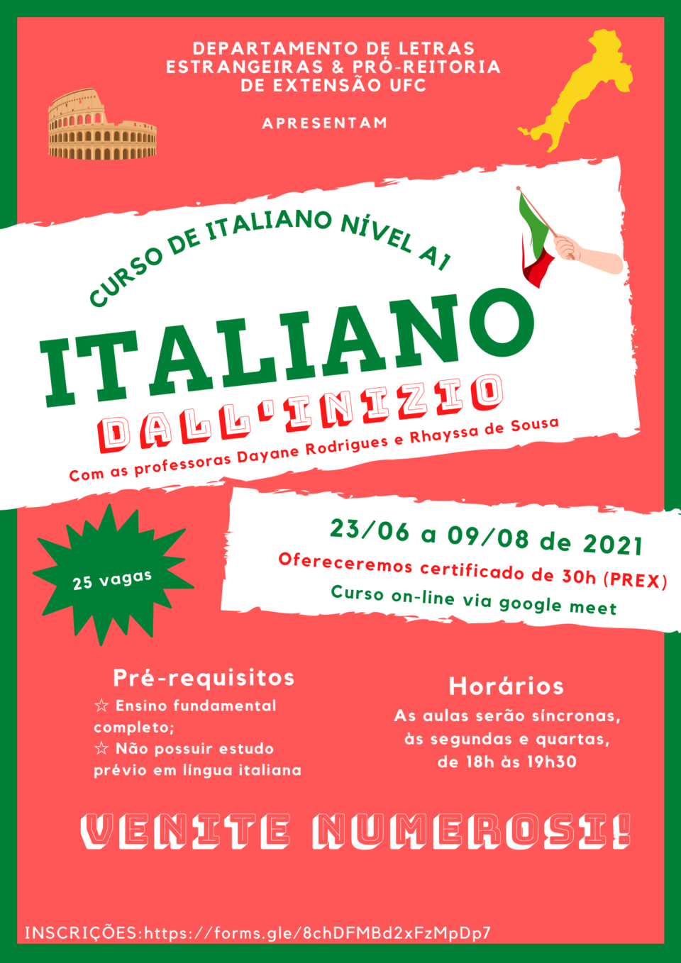 Italiano Nível A1 (Italiano dall’inizio) – Departamento de Letras ...